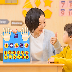Milageto Felt Board Finger Numbers Counting Toy Educational Toys Learning Sensory Toys Math Addition and Subtraction for Preschool Girls Boys Kids