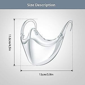 3PCS Transparent Face Shield, Lightweight Anti-Fog Protective Face Mask, Sturdy Breathable Visible Expression Face Mask, Plastic Reusable Washable Clear Face Shield for Men and Women