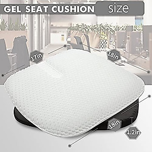 SHENGXUN Gel Seat Cushion,Office Supplies,Chair Cushion,Desk Accessories,seat Cushion, Can Relieve Sciatica, Back Pain, Lower Back Pain, Suitable for Home, Car, School, Office,Other Scenes,White