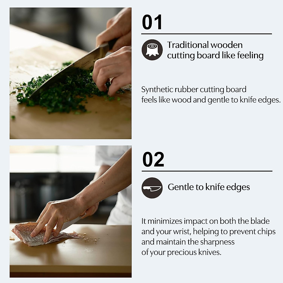 Synthetic Rubber Cutting board (L)