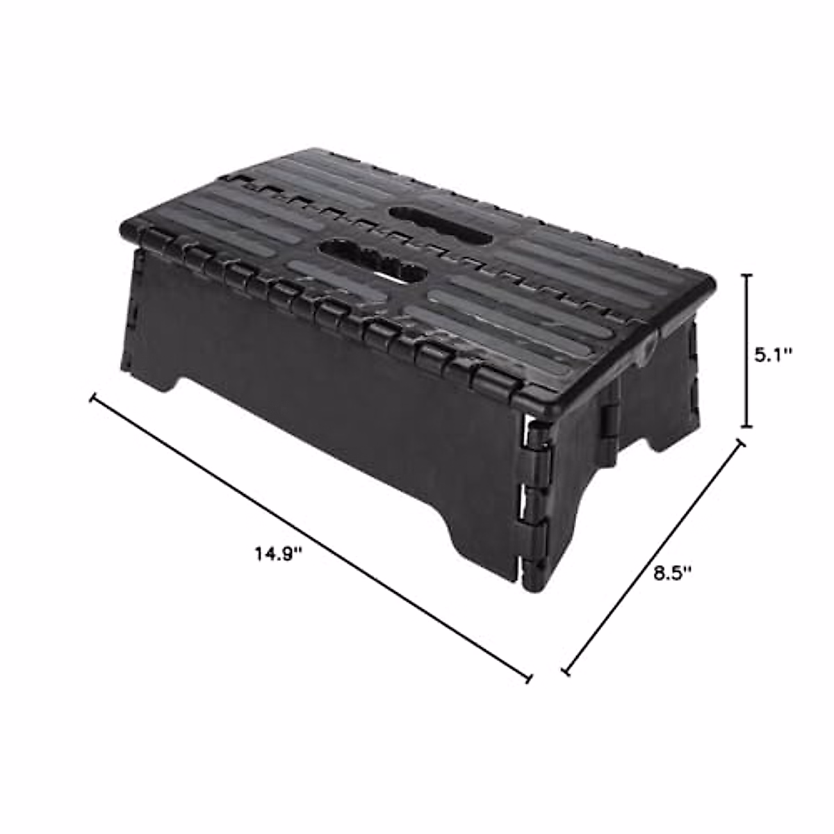 Folding Step Stool, 15 Inch The Anti Skid Step Stool is Sturdy to Support Adults and Enough for Kids. Opens Easy with One Flip. Great for Kitchen, Bathroom, Bedroom, Kids or