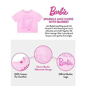 Barbie Tshirt Girls | Cotton Girls Summer Tops Girls Short Sleeve Shirt | Pink 10