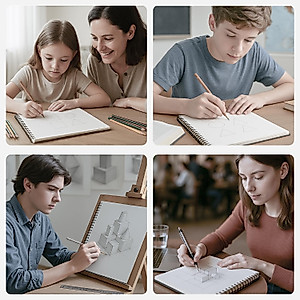 Yagol Sketchbook 9x12 Inch 100 Sheets 68LB/100GSM, Sketch Pad with Spiral-Bound Art Paper for Drawing and Painting for Pencils, Charcoal, Dry Media