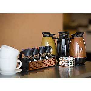 Service Ideas SRC4CP Syrup Caddy, Basket, 12.75", Black and Copper