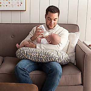 Boppy Original Nursing Pillow Cover, Gray Giraffe, Cotton Blend Fabric with Allover Fashion, Fits All Boppy Nursing Pillows and Positioners