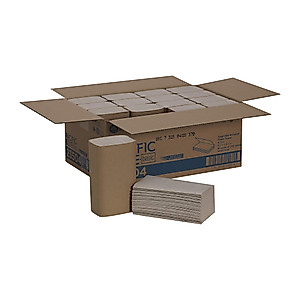 Pacific Blue Basic S-Fold Recycled Paper Towels by GP PRO (Georgia-Pacific); Brown; 23504; 250 Towels Per Pack; 16 Packs Per Case (4000 Total); 9.20" x 10.27