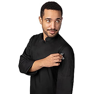 Chef Works Unisex Sustainable Hartford Chef Coat, Black, Medium