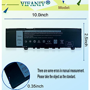 VIFANIV F62GO F62G0 38Wh Battery for Dell Inspiron 13 7000 7373 7386 2-in-1 7370 7380 5370 P83G P87G P91G P83G001 P83G002 P91G001 P87G001 Vostro 13 5370 Series 39DY5 039DY5 RPJC3 0RPJC3