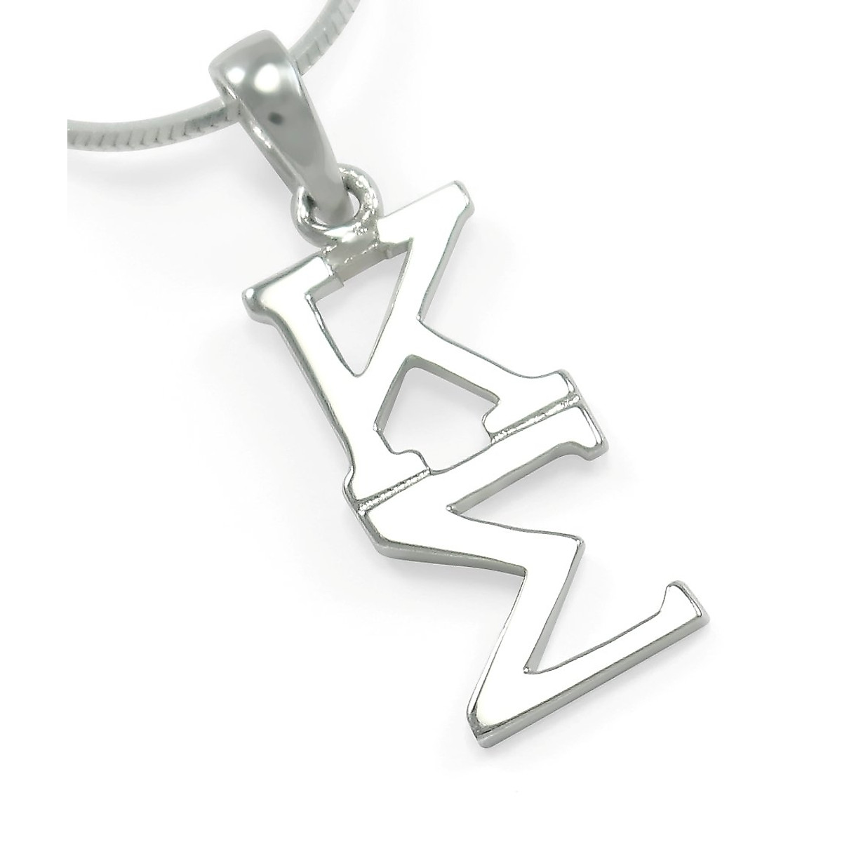The Collegiate Standard Kappa Sigma Fraternity Classic Sterling Silver Lavaliere with 18in Chain