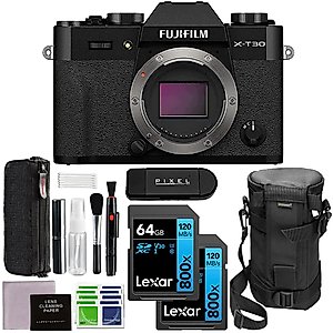 Fujifilm X-T30 II Mirrorless Digital Camera Bundle with Additional Accessories (6 Items) | USA Authorized with Fujifilm Warranty