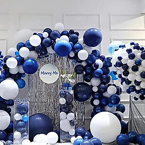 134Pcs Navy Blue Balloons Different Sizes 5 10 12 18 Inch Navy blue Latex Balloon for Birthday Wedding Baby Shower.