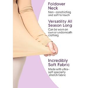 Women's Plus Size Long Sleeve Turtleneck Top Black 6X