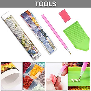 LOMSIOY DIY 5D Diamond Art Kits for Adults, Angels Diamond Painting Kits for Beginner, God Diamond Art with Round Full Drill Rhinestone Crafts Gem Arts for Home Wall Decor 12 * 16 inch