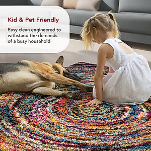 nuLOOM Ardelle Swirl Shaggy Accent Rug, 3x5, Multi
