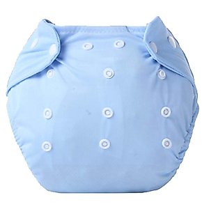 Adjustable Reusable Swim Waterproof Nappy/Diaper Cover. One Size fits All. (Blue)