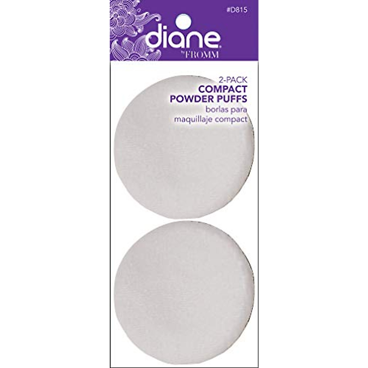 Diane D815 Makeup Cosmetic Puffs for Compacts, Pressed Powders, Setting Powders - 2 Count (Pack of 1)