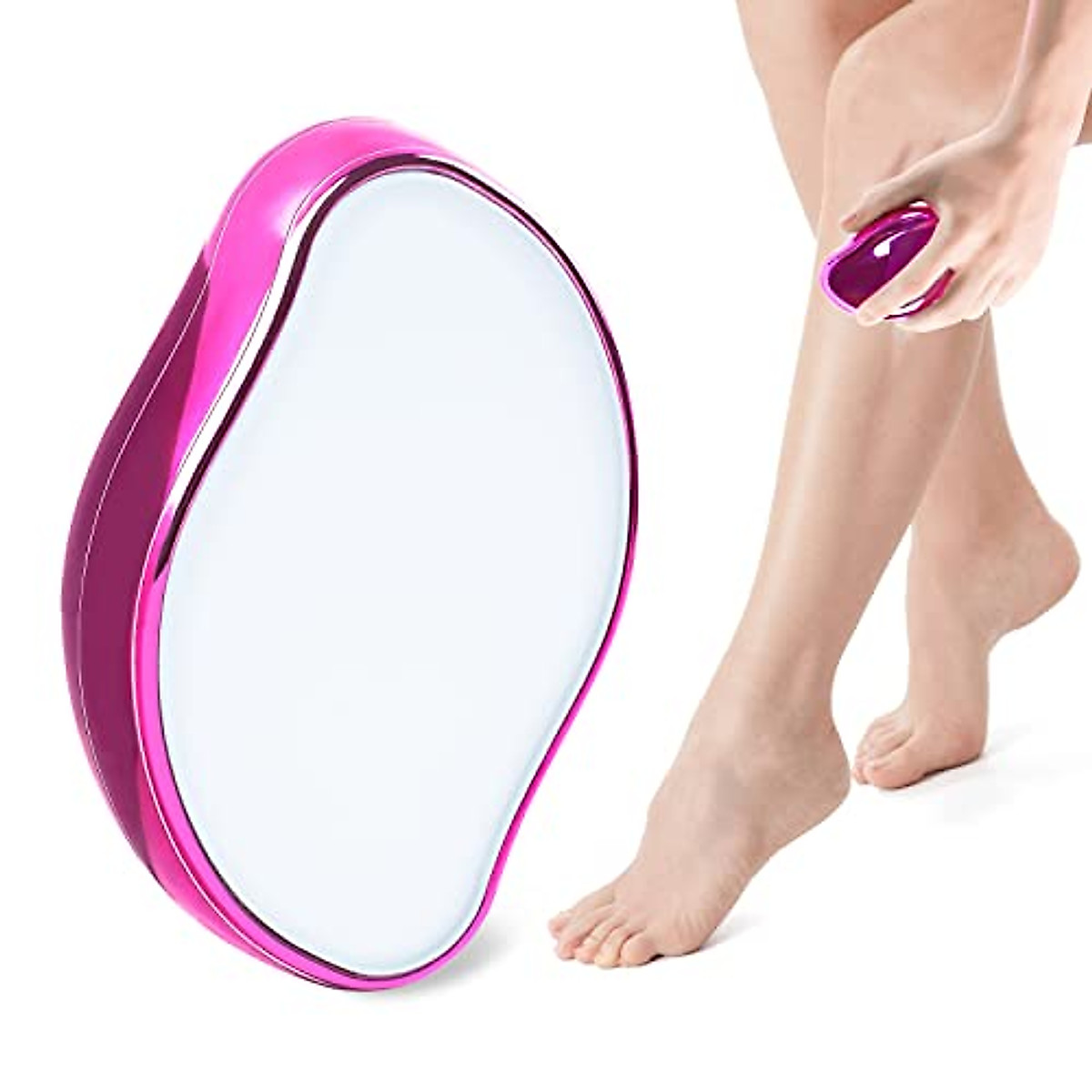 SUNFEXOY Crystal Hair Eraser,Portable Crystal Hair Remover for Women and Men Painless Exfoliation Magic Hair Eraser Hair Removal for Women Soft Smooth Silky Shiny Skin Hairo(Rose)