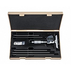 Mitutoyo 329-350-30 DMC4-6"MX Depth Micrometer, Interchangeable Rod, 0"-6", 0.00005"/0.001 mm