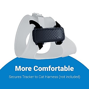 Tractive GPS Cat 4 Tracker Harness Attachment, for Cat Walks with Peace of Mind, Velcro Straps, Black