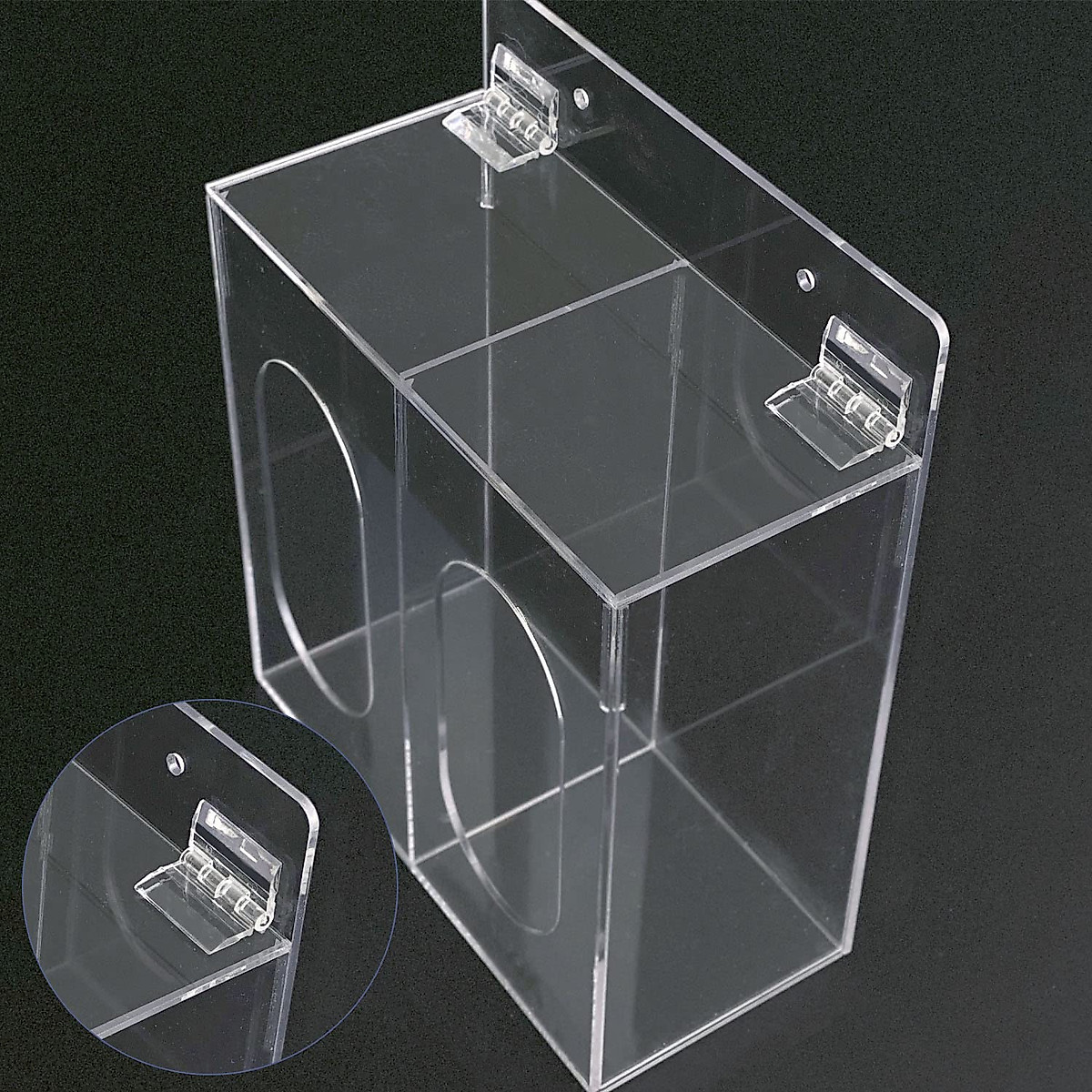 12 Pcs 35x25 mm Mini Transparent Acrylic Hinge Self-Adhesive Small Hinges Folding Hinge, Clear Plastic Hinges for Glass, Crafts, Aquarium Lid, Cabinet, Furniture, Display Stand