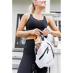 Savvy Outdoors Sling Backpack for Women - Small Crossbody Bags with One Strap Perfect for Hiking, Walking, Traveling - Small Outdoor Over The Shoulder Travel Accessories Perfect Women's Gift - White