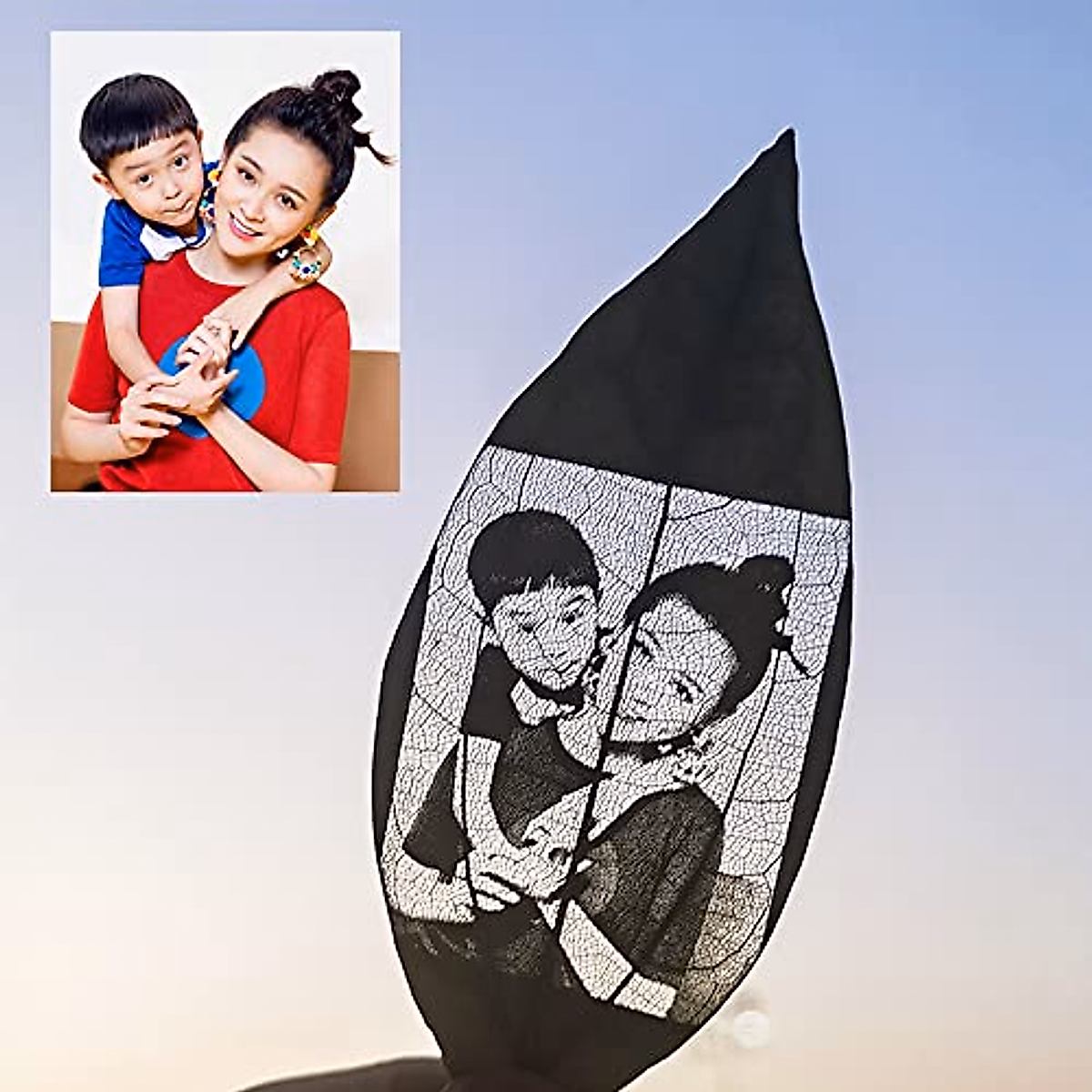 Customized Leaves Photo Gifts, Birthday Gifts for Women, Gifts for Newlyweds, Valentines Day Gifts for Him, Memorial Gifts for Loss of Father, Dog Memorial Picture Frame