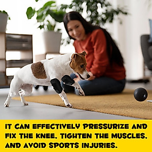 Oimmal 1 Pair Dog Leg Brace for Rear Hock & Ankle Front Leg Support, Canine Hind Leg Joint Compression Wrap, Dog Leg Support, Injury and Sprain Protection, Ankle Brace with Knee Support for Dogs (L)