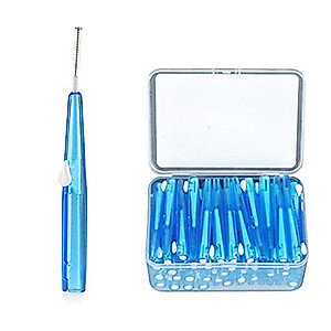 60Pcs Push-Pull Interdental Brush 0.7 MM Dental Tooth Pick Interdental Cleaners Orthodontic Wire Toothpick ToothBrush Oral Care