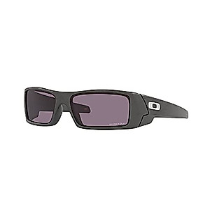 Oakley Men's OO9014 Gascan Rectangular Sunglasses, Steel/Prizm Grey, 60 mm