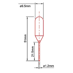 Globe Scientific 134010-500 LDPE Fine Tip Transfer Pipet, Non-Sterile, 51mm Length, 1.3mL Capacity (Box of 500)