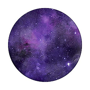 Purple Violet Star Space Celestial Galaxy Watercolor Art PopSockets PopGrip: Swappable Grip for Phones & Tablets