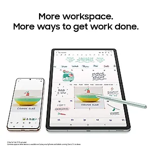 SAMSUNG Galaxy Tab S7 FE 2021 Android Tablet 12.4” Screen WiFi 256GB S Pen Included Long-Lasting Battery Powerful Performance, Mystic Pink (Renewed)