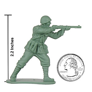 BMC CTS WW2 Italian Plastic Army Men - 24pc Gray-Green Italy Soldier Figures