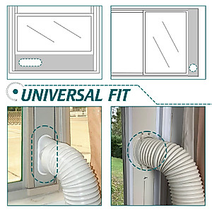 Daisypower Portable Air Conditioner Window Vent kit Suround Insulation Panel,Portable AC Window Seal Plate Insulated Foam Panel for 5.9& 5 Inch Exhaust Hose,Drafts Stop,up to 60 inch