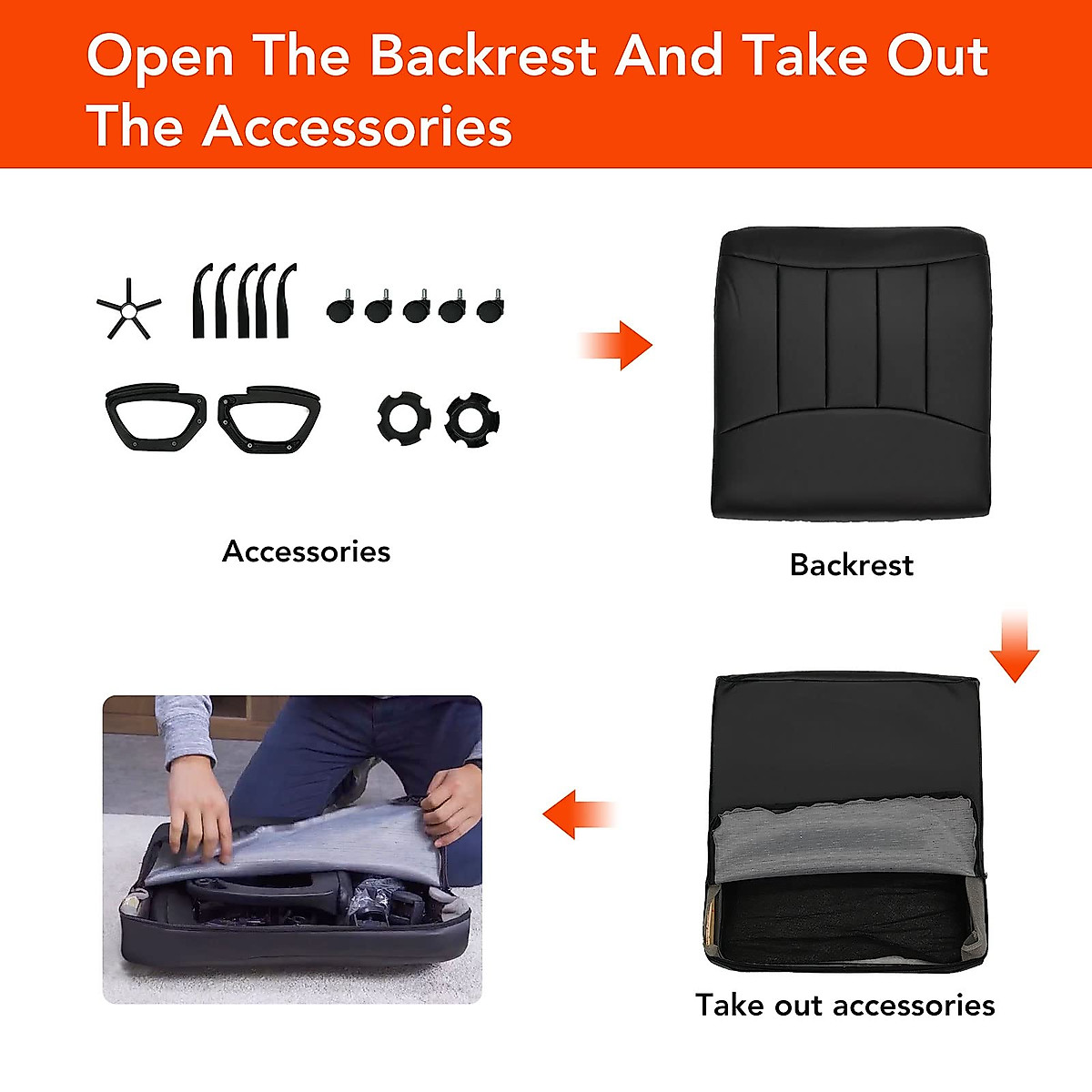 CLATINA Mid Back Leather Office Executive Chair with Lumbar Support and Padded Armrestes Swivel Adjustable Ergonomic Design for Home Computer Desk