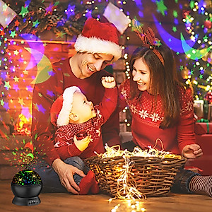 Star Projector Night Light for Kids, Gifts for 3-12 Year Old Girls Boys Kids Night Light Projector for Kids Autism Toys for 3-12 Year Old Girls Boys Kids Halloween Toys Gifts Birthday Present Black