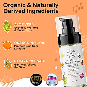 The Natural and Organic Family Kids Foaming Face Wash - Clean and Gentle Face Wash for Kids and Preteens - Made in the UK