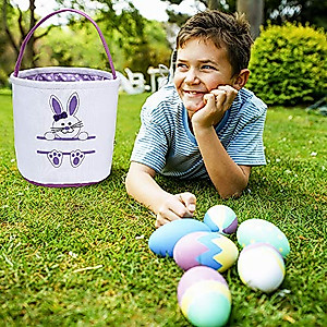 Easter Basket for Kids Easter Bunny Basket Easter Gift Bags Eggs Hunt Bag Kids Easter Tote Bag Easter Decorations
