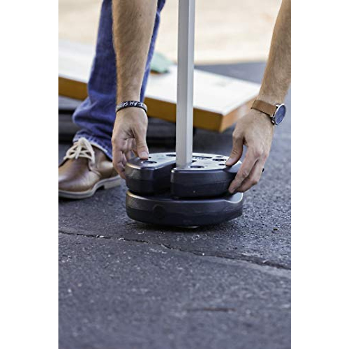 US Weight Tailgater Canopy Weights Set of 4 with No-Pinch Design for Easy Installation, and Removal to Secure Tents, Canopies, and Umbrellas at Outdoor Events 30 pounds