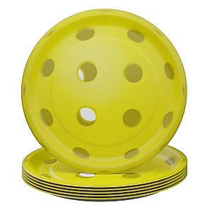 Blue Orchards Pickleball Party Plates and Napkins (52 Pieces for 16 Guests) - Pickleball Party Decorations Sports Themed Birthday Baby Shower Disposable paper Plates and Napkins