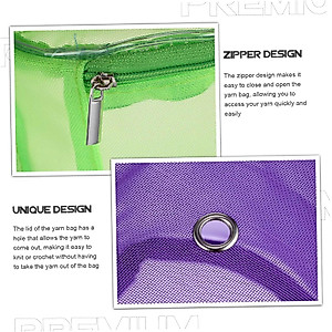 SHINEOFI Knitting Backpack and Tote Bag Set for Yarn Storage - Includes 2 Mesh Organizers - Mini Yarn Drum and Bag for Knitting Needles - Portable Yarn Holder and Ball Basket - for