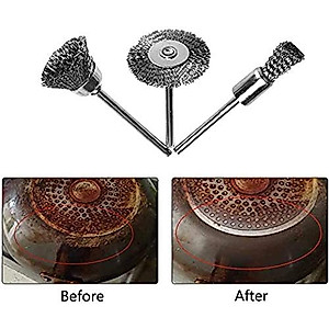60 Pcs Wire Brushes Set Steel Wire Wheels Pen Brushes Set Kit Accessories for Dremel Rotary Tool (60PCS)