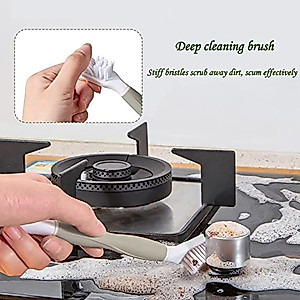 Cleaning Brush Grout Crevice Brush - Grout Cleaning Brush Deep Detail Clean Scrub Brush Crevice Cleaning Brush is Applicable to Various Narrow Spaces Such as Bottle Cap/Faucet/Stove/Window/Tile