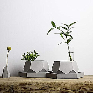 Nicole Silicone Planter Mold Large Concrete for Succulent Plants Handmade Geometry Craft Garden Bonsai Decorating Tools