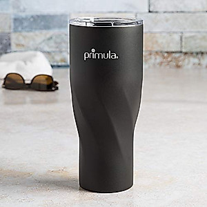 Primula Avalanche Double Walled Vacuum Sealed Stainless Steel Thermal Insulated Tumbler Stays Cold or Hot All Day Long, Reusable Thermos, 1 Count (Pack of 1), Matte Black