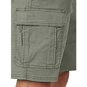 Wrangler Authentics Men's Classic Cargo Stretch Short, Dusty Olive, 36