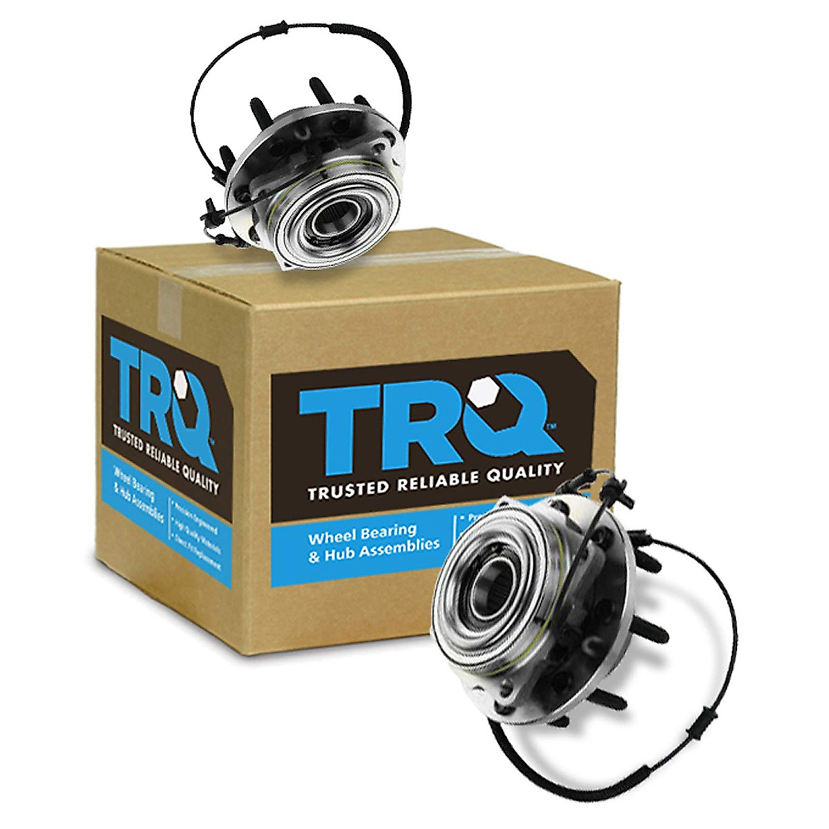 TRQ Front Wheel Hub Bearings Assembly Set Compatible with 2011-2016 Ford F-250 Super Duty F-350 Super Duty