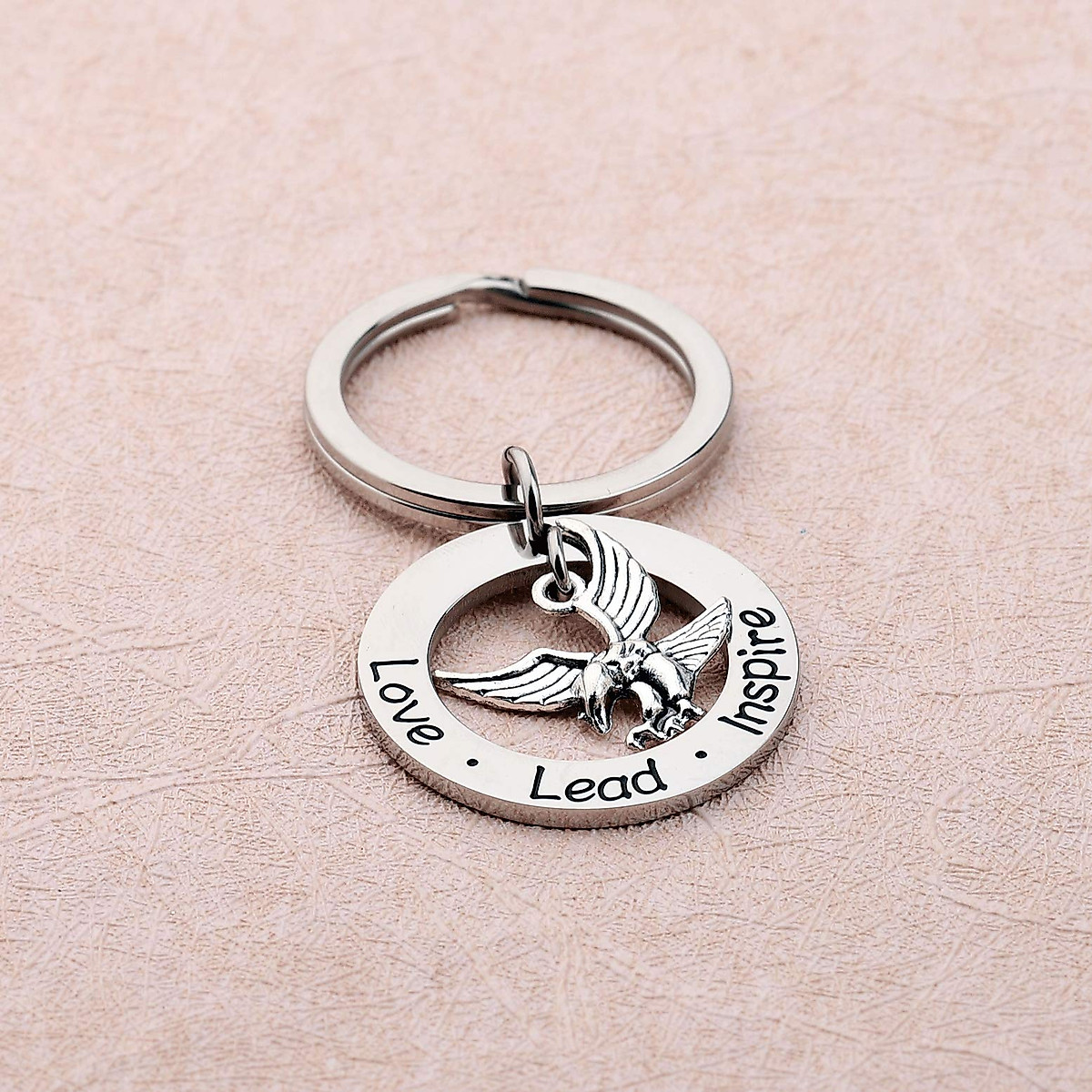 WSNANG Scout Leader Love Lead Inspire Keychain Eagle Court of Honor Gift Ceremony Scoutmaster Gift (Love Lead Inspire Keychain)