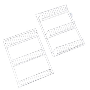 Lavish Home (White) 6-Tier Adjustable Pantry Shelves and Door Rack for Home Organization and Storage, (L) 19” x (W) 5” x (H) 56-64"