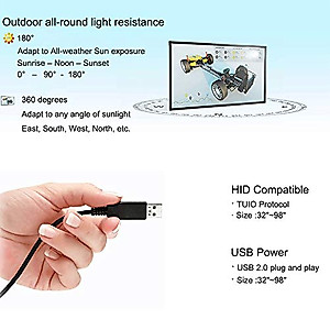 GreenTouch 55 Inch 16 Points Multi-Touch Infrared Touch Frame IR Touch Panel 55 Inches Infrared Touch Overlay USB Driver Free HID Compatible…